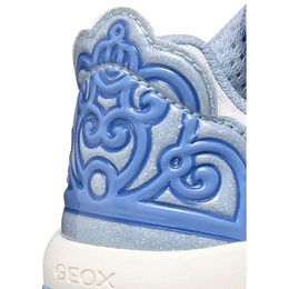 Geox M&auml;dchen Sneaker &raquo;J FADINLIGHT GIRL Blinkschuh&laquo; Disney Sneaker, Klettschuh mit Glitzer und Cinderella Motiv, Blinki blau 25
