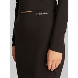 Calvin Klein Jeans Damen Bleistiftrock &raquo;MILANO LOGO ELASTIC SKIRT&laquo; mit Logodruck schwarz L (40)