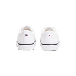 Tommy Hilfiger Herren Sneaker &raquo;TH HI VULC CORE LOW II MESH&laquo; , Basic, Schn&uuml;rschuh, Halbschuh, Freizeitschuh mit Logoschriftzug wei&szlig; 45