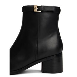 Tommy Hilfiger Damen Stiefelette &raquo;TH BUCKLE RIDING MID HEEL BOOTIE&laquo; , Blockabsatz, Businesschuh in schmaler Form schwarz 40
