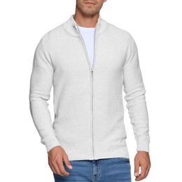INDICODE Herren Strickjacke &raquo;Marland&laquo; grau XL