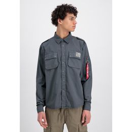 Alpha Industries Herren Oversize-Shirt &raquo;Urban Military Shirt&laquo; grau S