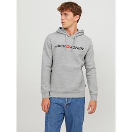 Jack & Jones JACK & JONES Kapuzensweatshirt »JJECORP Hoodie mit Logo und hohem Tragekomfort«, bedruckt, casual, regular fit, Baumwollmischung, Rundhals Light...