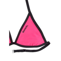 Bench. M&auml;dchen Triangel-Bikini mit Logoprint an Top und Hose pink 122/128, N-Gr