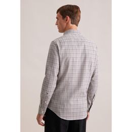 Seidensticker Herren Seidensticker Flanellhemd &raquo;Schwarze Rose&laquo; Slim 1/1 Button-Down-Kragen Karo S (38), normale &Auml;rmell&auml;ngen