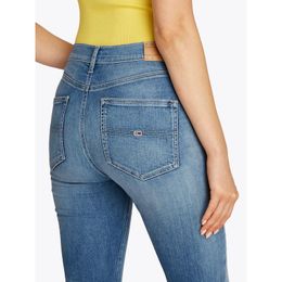 Tommy Jeans Damen Skinny-fit-Jeans &raquo;Sylvia High Rise Skinny&laquo; in Kn&ouml;chell&auml;nge, in blauer Waschung blau 31, L&auml;nge 28