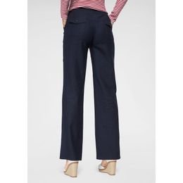 Aniston Casual Damen Aniston CASUAL Leinenhose mit Bindeband blau 40, N-Gr