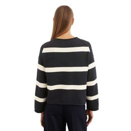 Marc O'Polo MARC O'POLO Streifenpullover das gestreifte, leicht verkürzte Oversize-Modell striped / deep night blue S S Oversize-Strickpullover vom Marc O'Polo
