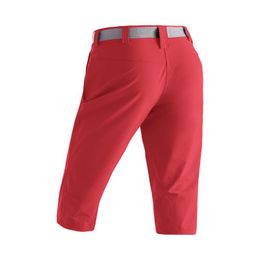 Maier Sports Damen Caprihose &raquo;Inara slim 3/4&laquo; Damen Wanderhose, atmungsaktive Outdoorhose, 3/4 Hose mit 3 Taschen rot 48, Normalgr&ouml;&szlig;en