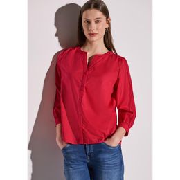 Street One Damen Street One Klassische Bluse mit Tape Detail rot 40