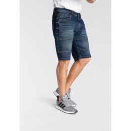 H.I.S. H.I.S Herren Jeansbermudas entspannte Passform, gerader Beinschnitt, modische Washed-Optik blau 40, N-Gr