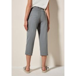 Cecil Damen Caprihose &raquo;Style New York&laquo; Sommerhose mit Knopfdetails am Bund grau 30, N-Gr
