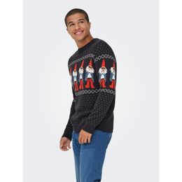 Only & Sons Only & Sons Herren ONLY & SONS Rundhalspullover &raquo;ONSX-MAX REG CREW KNIT&laquo; blau S