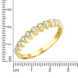 Diamonds by Ellen K. Damen Diamonds by Ellen K. Fingerring &raquo;Gold 375 zweifarbig mit 11x Diamant 0,10ct.&laquo; gelb
