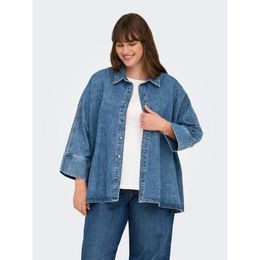 Only Carmakoma Damen Only CARMAKOMA Jeansbluse &raquo;CARGRACE 3/4 DNM SHIRT CRO&laquo; blau 44