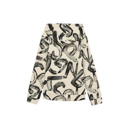 s.Oliver Junior Jungen s.Oliver Junior Kapuzensweatshirt, mit All-Over Print beige 146/152