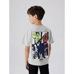 name it Kinder Kurzarmshirt &raquo;NKMMAJOR MARVEL NREG SS TOP MAR&laquo; grau 122 (128)