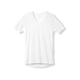 Calida Damen Calida V-Shirt &raquo;Focus&laquo; V-Ausschnitt, Single Jersey Qualit&auml;t, schnelltrocknend, Kurzarm wei&szlig; XL (56)