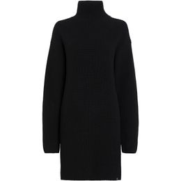 Calvin Klein Jeans Damen Strickkleid &raquo;CHUNKY LOOSE SWEATER DRESS&laquo; mit Logopatch schwarz XS (34), N-Gr