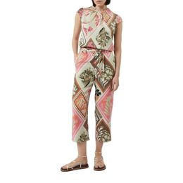 comma, Comma Damen 7/8-Hose mit floralem Muster pink 34, N-Gr