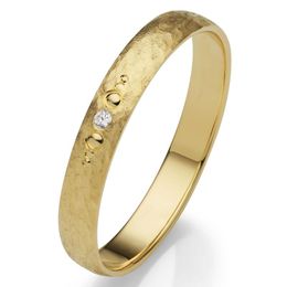 Firetti Unisex Trauring &raquo;Schmuck Geschenk Gold 375 Hochzeit Ehering "LIEBE"&laquo; Made in Germany, wahlweise mit oder ohne Brillant gold