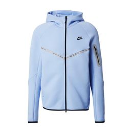 Nike Sportswear Sweatjacke 'TECH FLC' Herren Größe XS himmelblau / grau / schwarz