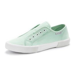 Lascana Damen Lascana Sneaker Slipper, Halbschuh bequem zum Reinschl&uuml;pfen VEGAN gr&uuml;n 40