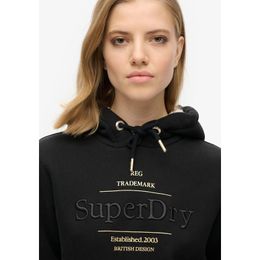 Superdry Kapuzensweatshirt »Luxe Metallic Logo Hoodie« Black XL XL Cooler Hoodie von Superdry