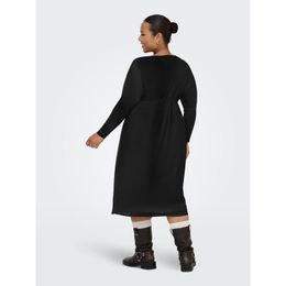 Only Carmakoma Damen Only CARMAKOMA Chiffonkleid &raquo;CARFOREST LIFE LS BOATNECK BLK DRESS JRS&laquo; Sommerkleid schwarz M, N-Gr