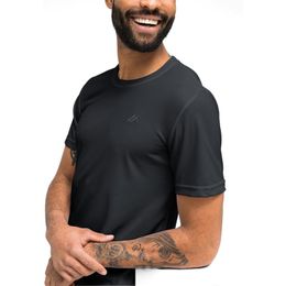 Maier Sports Damen &raquo;Walter&laquo; Herren T-Shirt, rundhals pique Outdoorshirt, schnelltrocknend schwarz L