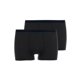 Bugatti Boxer »Rom« 2er Pack, weich, basic, eng, atmungsaktiv, breiter Bund, Baumwollmix schwarz-dunkel-uni 6L 6L Pants von Bugatti