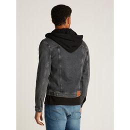 Tommy Jeans Jeansjacke »HOODED RYAN RGL TRCKR JKT AI6184« mit Kapuze mit Badge Denim Black XXL XXL Stylische Jeansjacke von Tommy Jeans