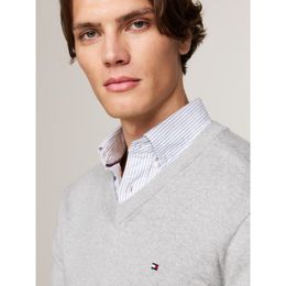 Tommy Hilfiger Herren &raquo;PIMA ORG CTN CASHMERE V NECK&laquo; grau S