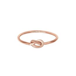 Elli Premium Fingerring »Knoten Knot Trend Symbol Modern Basic 750 Roségold« Rosegold 58 mm Trendiger Knoten Ring aus feinem 750 Roségold