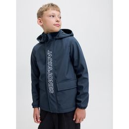 Jack & Jones Jack & Jones Junior Jungen Softshelljacke &raquo;JJEMATT SOFTSHELL HOOD SN JNR&laquo; mit Kapuze blau 176