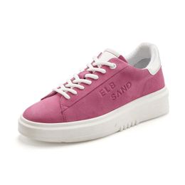 ELBSAND Damen Sneaker &raquo;Schn&uuml;rschuh&laquo; Schn&uuml;rhalbschuh,Freizeitschuh aus Leder mit modischer Plateausohle pink 40