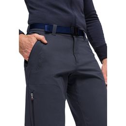 Maier Sports Damen Funktionshose &raquo;Naturno&laquo; Herren Outdoorhose, robuste Trekking-Hose, 3 Taschen und G&uuml;rtel blau 27, Kurzgr&ouml;&szlig;en