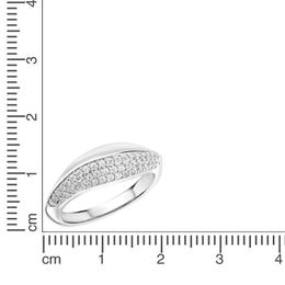 ZEEme Damen Fingerring &raquo;Silber 925 rhodiniert mit Zirkonia wei&szlig;&laquo; wei&szlig;