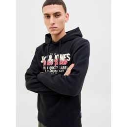 Jack & Jones Jack & Jones Herren Kapuzensweatshirt &raquo;JJELOGO SWEAT HOOD 2 COL 25/26 NOOS&laquo;, mit stylischem Print schwarz M