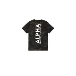 Alpha Industries Herren &raquo;Backprint T-Shirt Camo&laquo; schwarz L