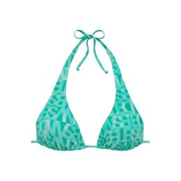 ELBSAND Damen Triangel-Bikini-Top &raquo;Letra&laquo; mit tollem Wording gr&uuml;n 34, Cup A/B