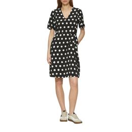 s.Oliver Damen s.Oliver Minikleid Sommerkleid mit All-Over Print schwarz 40, N-Gr