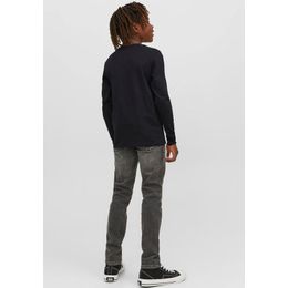 Jack & Jones Jack & Jones Junior Jungen Langarmshirt &raquo;JJECORP stylisch, bequem, atmungsaktiv, pflegeleicht&laquo; bedruckt, casual, regular fit, Rundhals schwarz 128