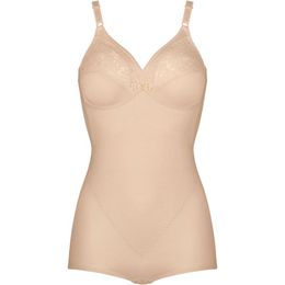 Triumph Damen Miederbody &raquo;Formfit BS X&laquo; florale Spitze, runder R&uuml;ckenausschnitt, tiefer V-Ausschnitt beige 85, Cup D
