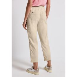 Street One Damen Street One Stoffhose &raquo;Style Bonny&laquo; Sommerhose mit elastischem Bund mit Tunnelzug beige 36, L&auml;nge 28