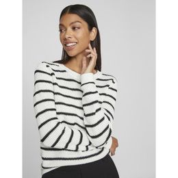 Vila Damen Rundhalspullover &raquo;VIDALO O-NECK L/S STRIPE KNIT TOP- NOOS&laquo; schwarz-wei&szlig; XXL