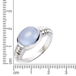 JAMELLI Damen Fingerring &raquo;925 Silber rhodiniert Quarz blau (beh.)&laquo; wei&szlig;