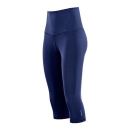 WINSHAPE Damen Leggings &raquo;3/4 Functional Comfort HWL217C&laquo; mit V-Shape Applikation und Core-Bund blau XXL, Normalgr&ouml;&szlig;en