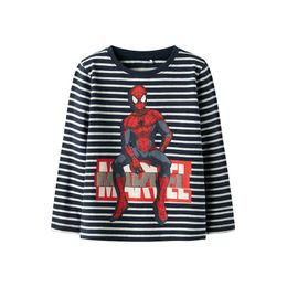 name it Shirt 'NMMODYS SPIDER' Jungen Größe 104 navy / saphir / dunkelrot / weiß