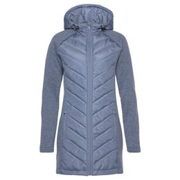 Vivance Damen Steppjacke mit Kapuze mit Strickfleece-&Auml;rmeln blau 34